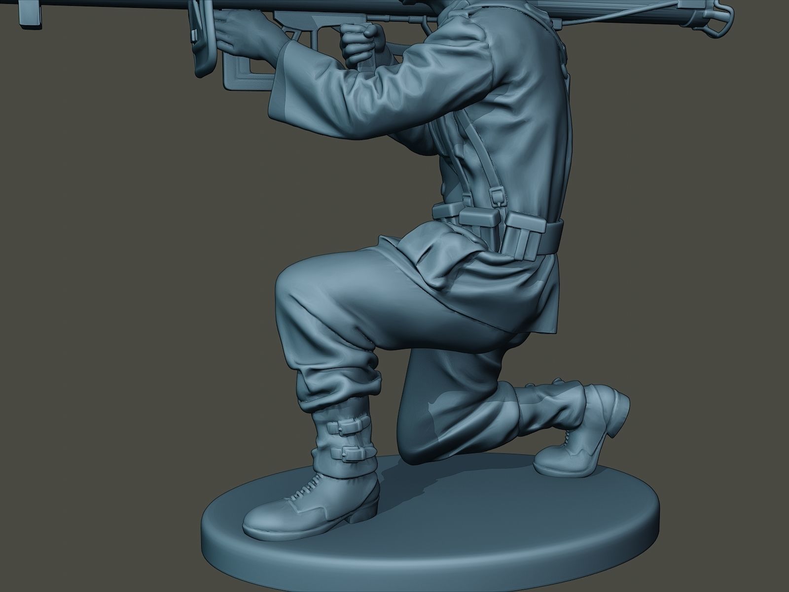 German soldier ww2 Shoot crouched G4 3D model 3D printable | CGTrader
