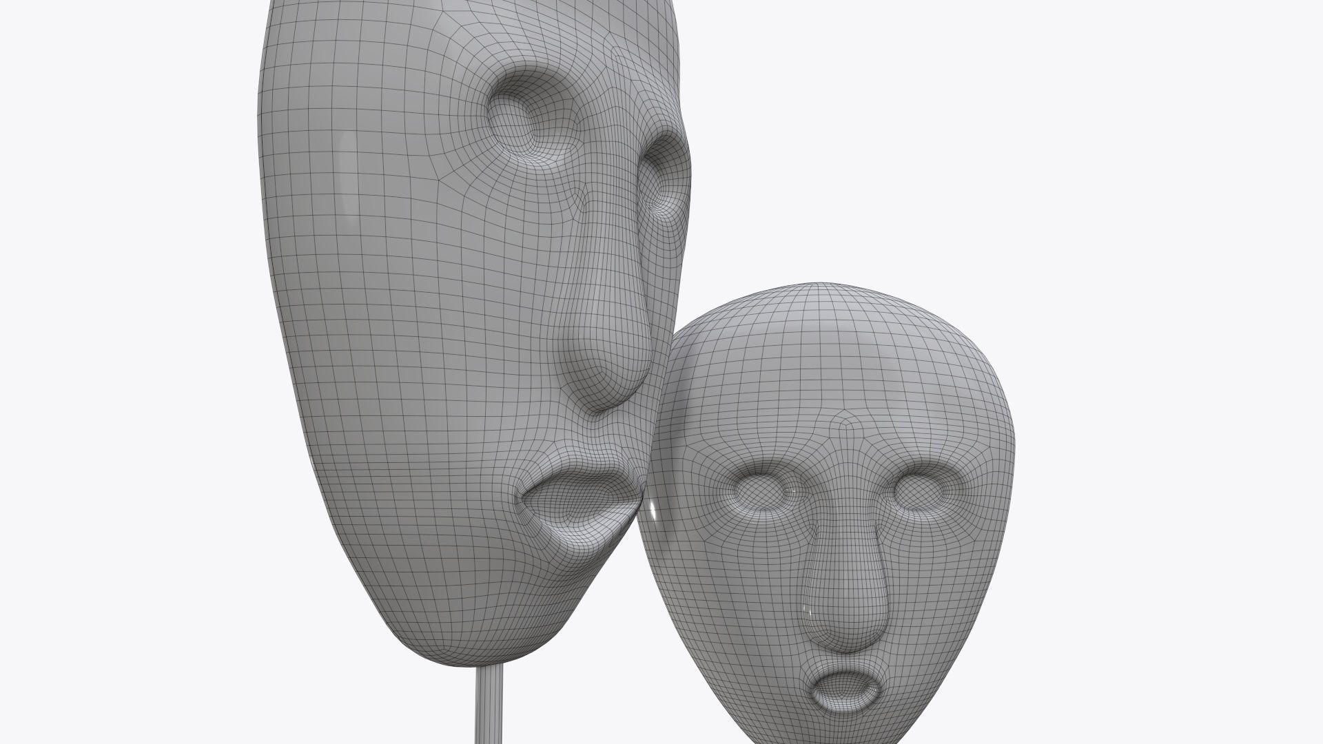 Human face sculptures 3D model | CGTrader