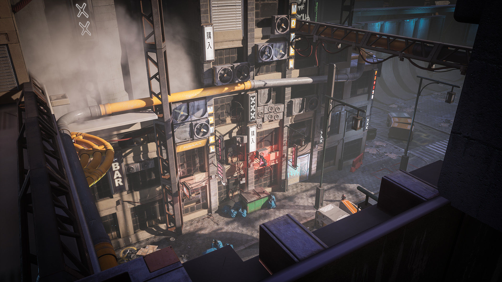 3D model Cyberpunk Environment Kitbash Set VR / AR / low-poly | CGTrader