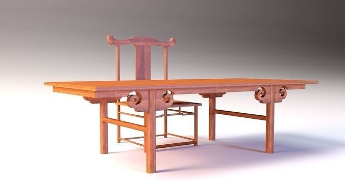 Low Poly Chinese Table 3D model | CGTrader