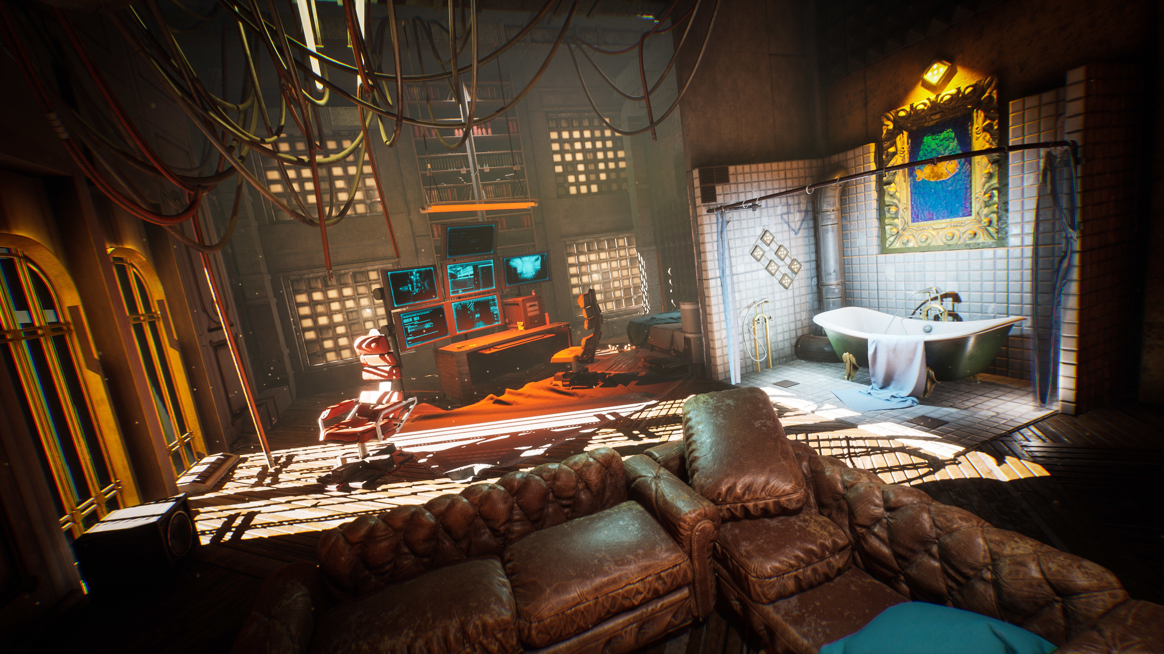 3D model Cyberpunk Interior Environment Kitbash Set VR / AR / low-poly ...