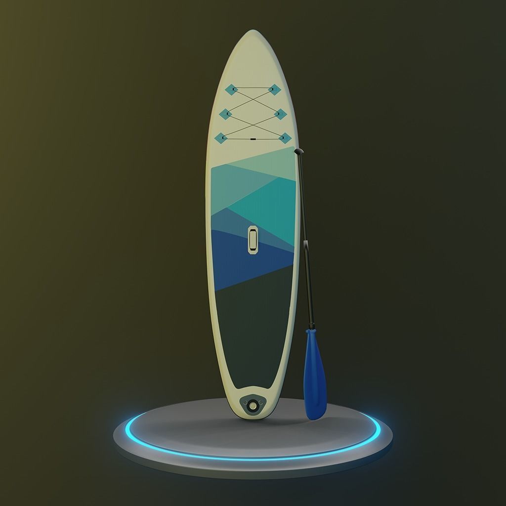 3D model Inflatable Stand-up Paddle Board VR / AR / low-poly | CGTrader