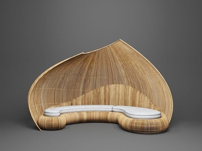 Rattan sofa 3D model | CGTrader