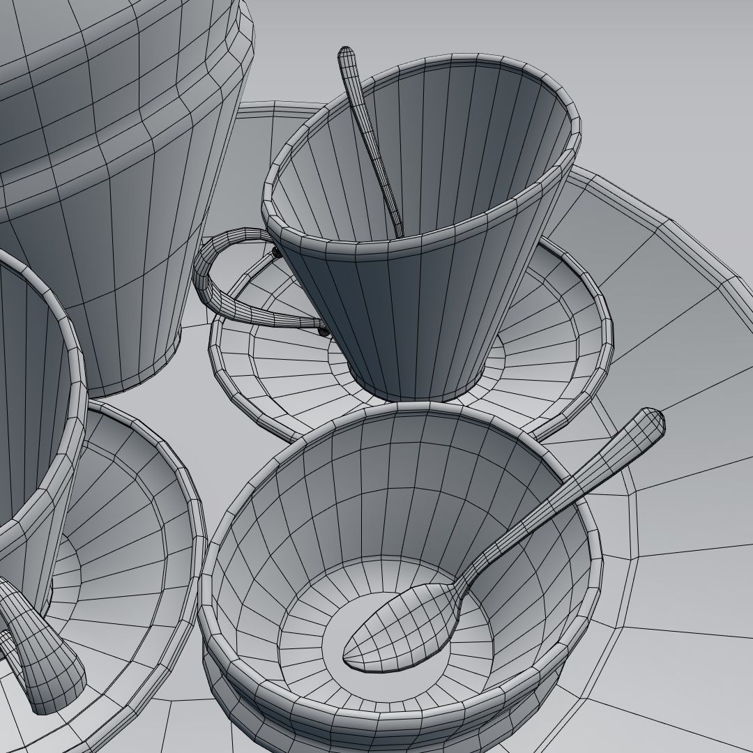 tea set 3D model | CGTrader