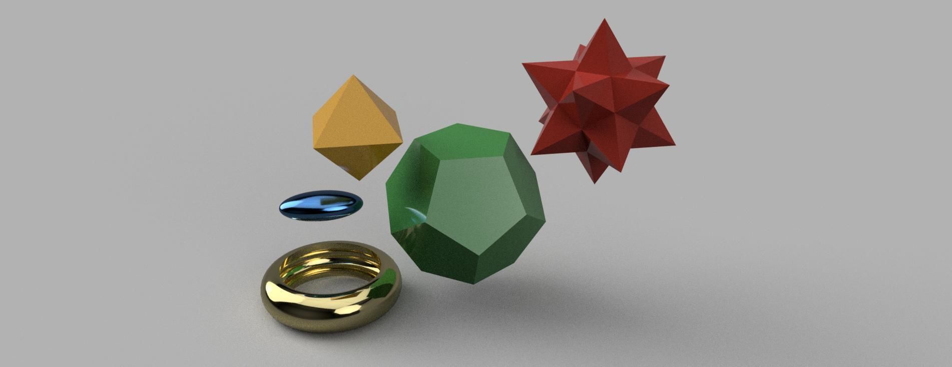 Complex geometric shapes 3D model 3D printable | CGTrader