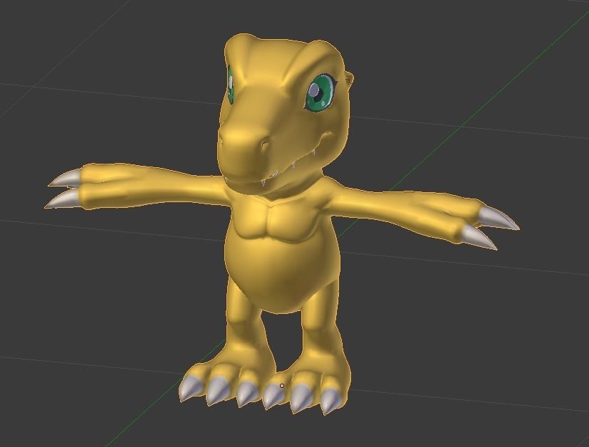 3D model Digimon - Agumon VR / AR / low-poly | CGTrader