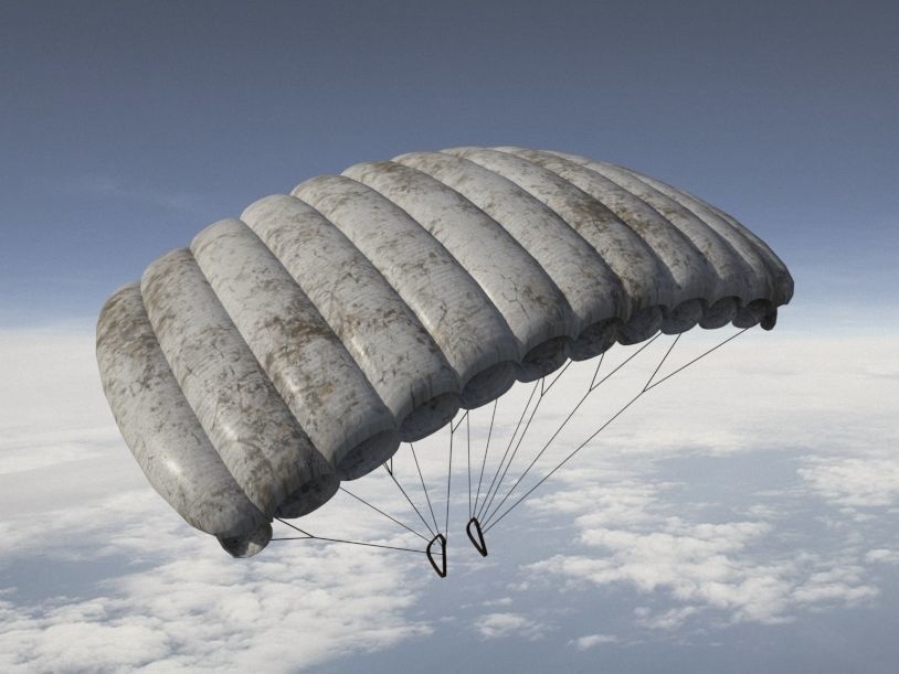 3D model Parachute Pack - Animated game ready VR / AR / low-poly ...