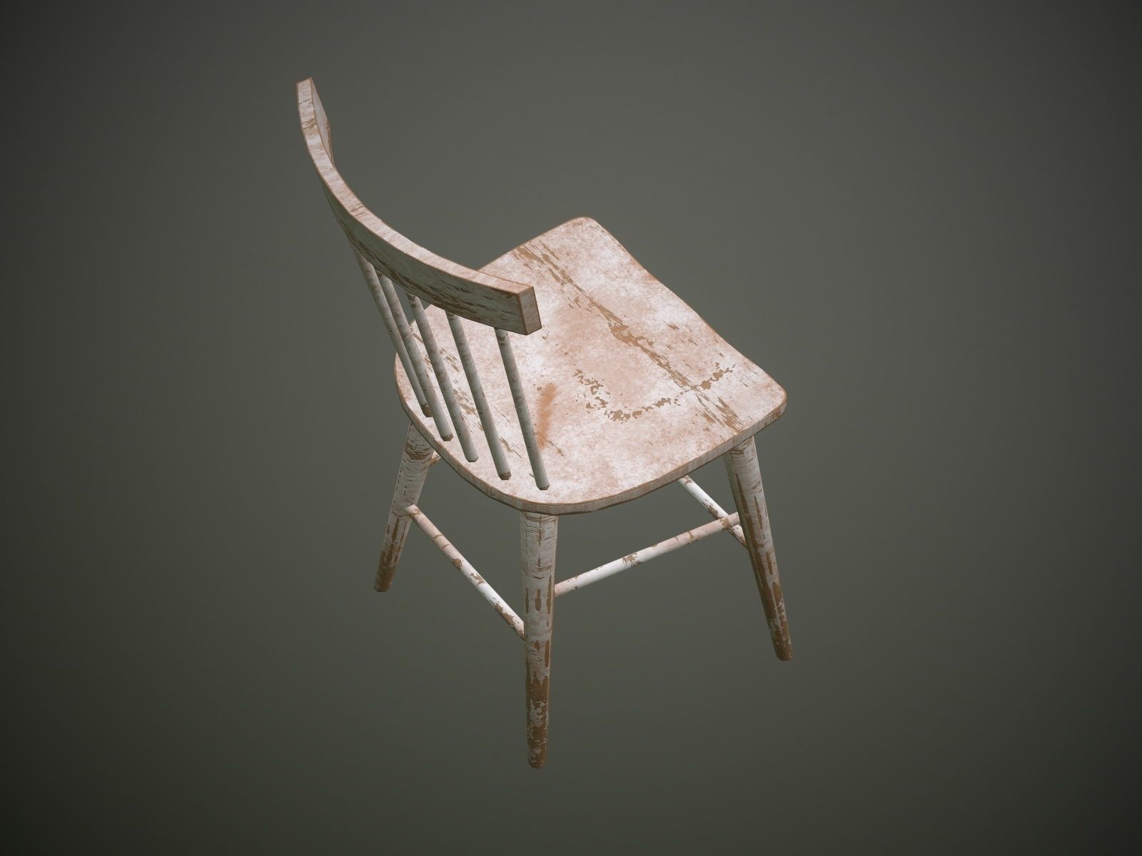 3D model Dirty Wooden Chair VR / AR / low-poly | CGTrader