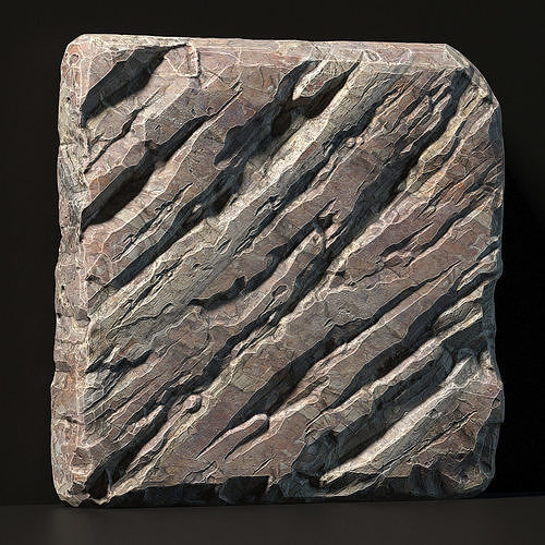 Slab stone rock granite huge n1 3D model | CGTrader