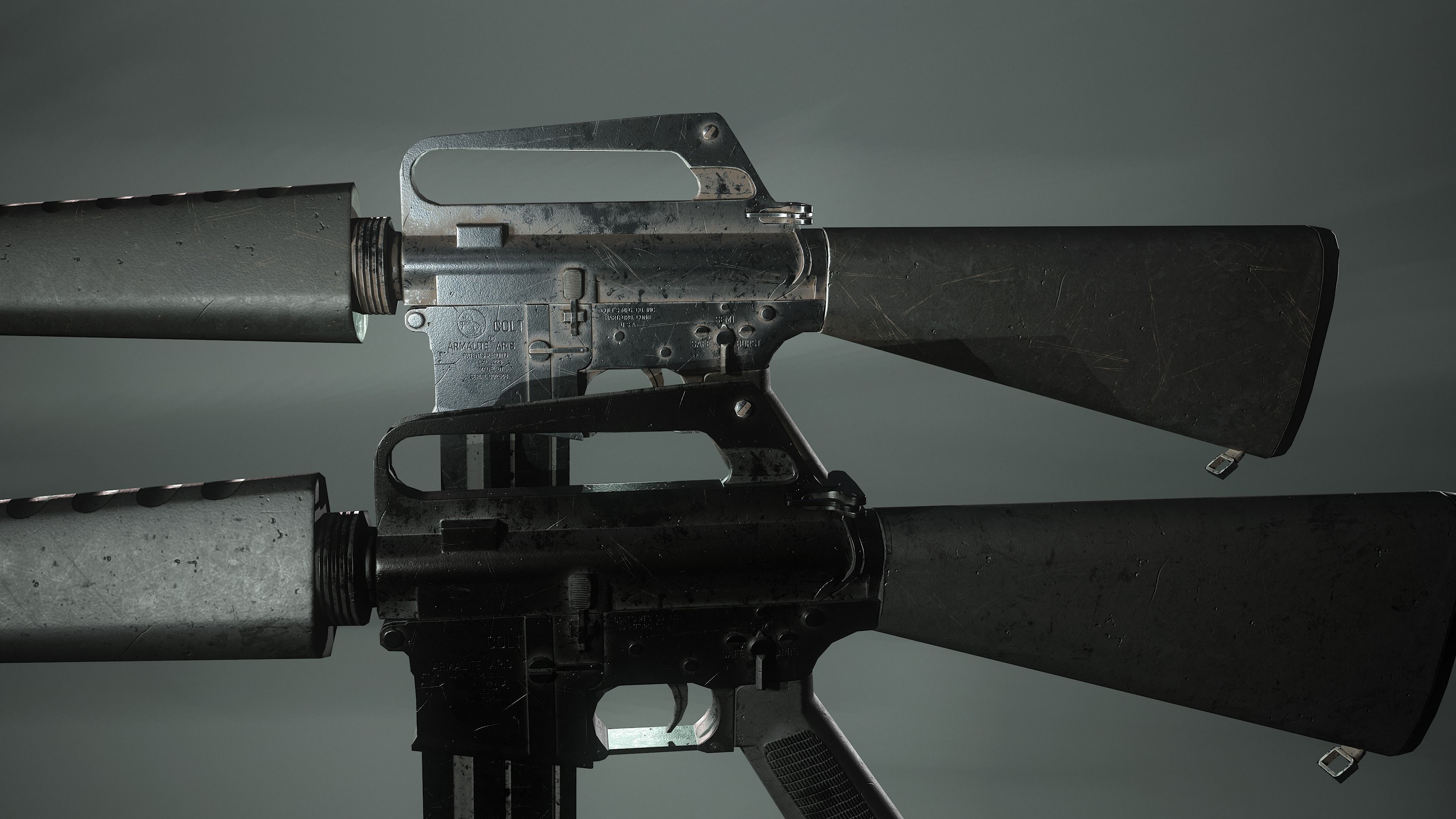 3D model M16 A1 Rifle VR / AR / low-poly | CGTrader