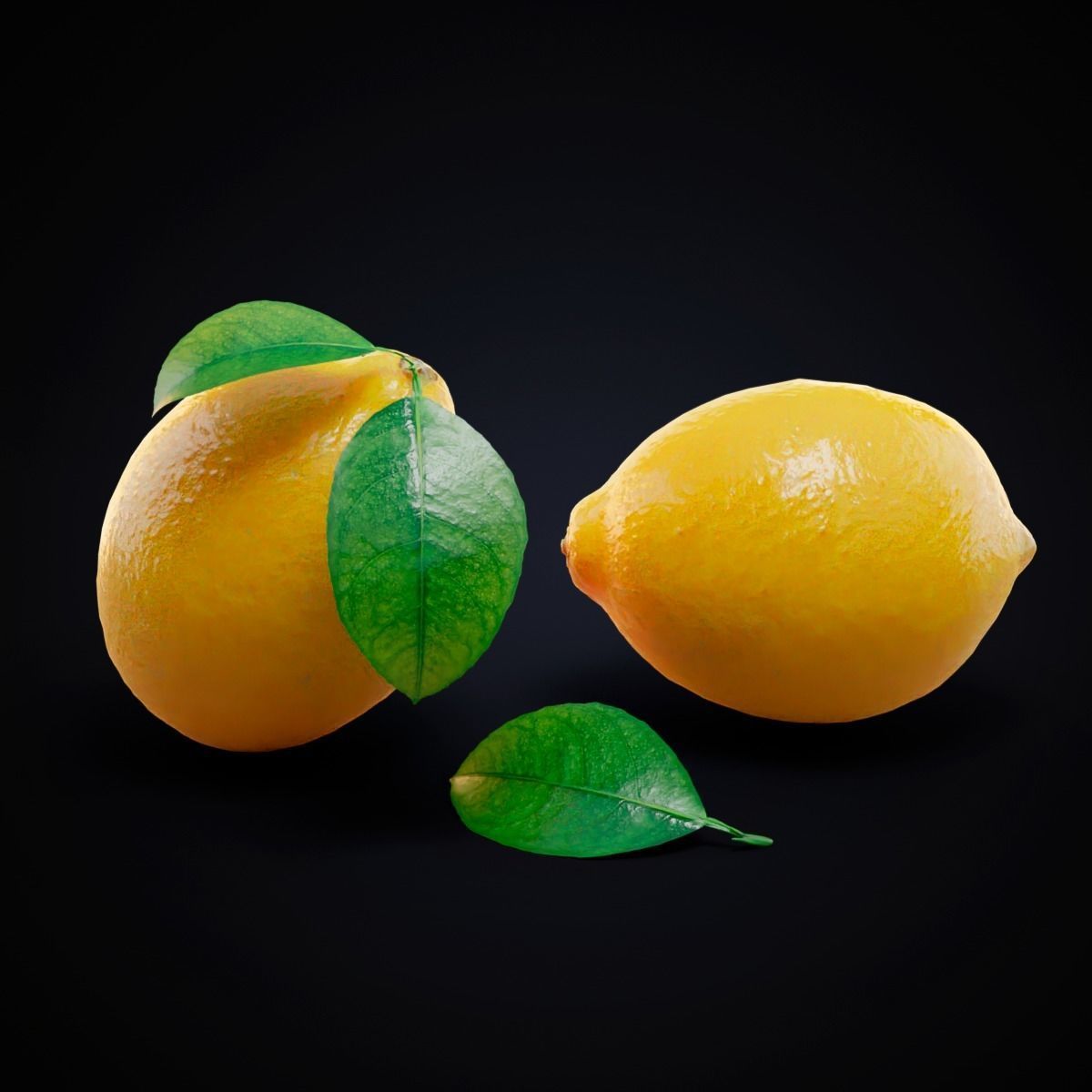 3D model Lemon VR / AR / low-poly OBJ FBX BLEND DAE