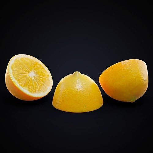 3D model Lemon half VR / AR / low-poly | CGTrader