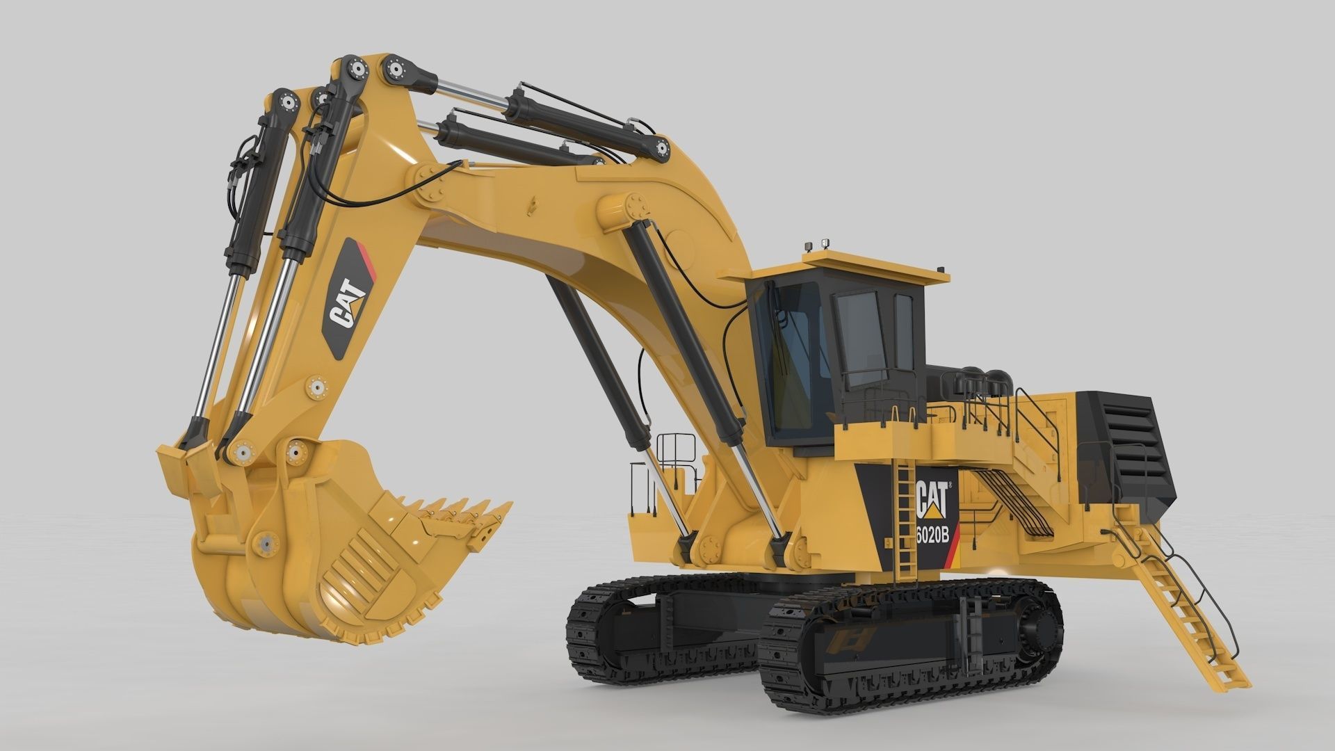 Mining Excavator Rigged 3D model animated rigged | CGTrader