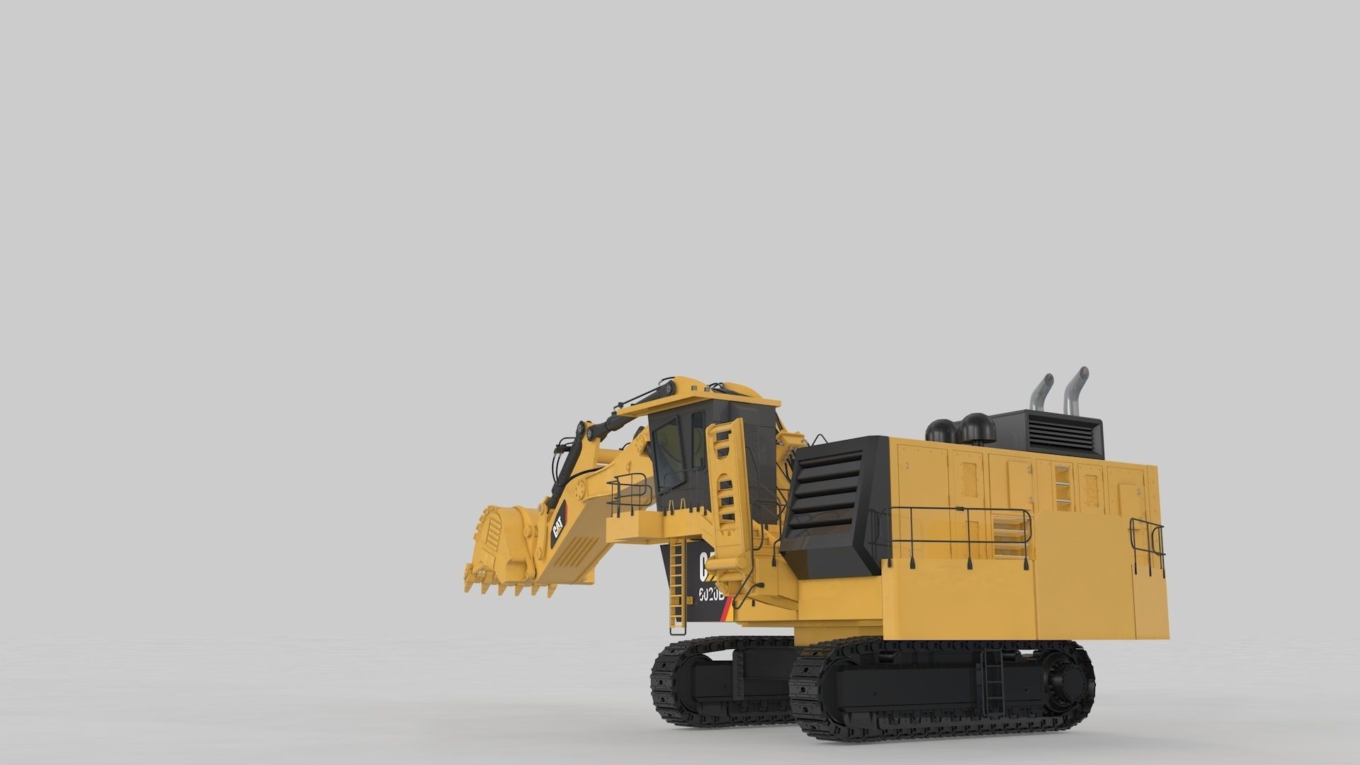 Mining Excavator Rigged 3D model animated rigged | CGTrader
