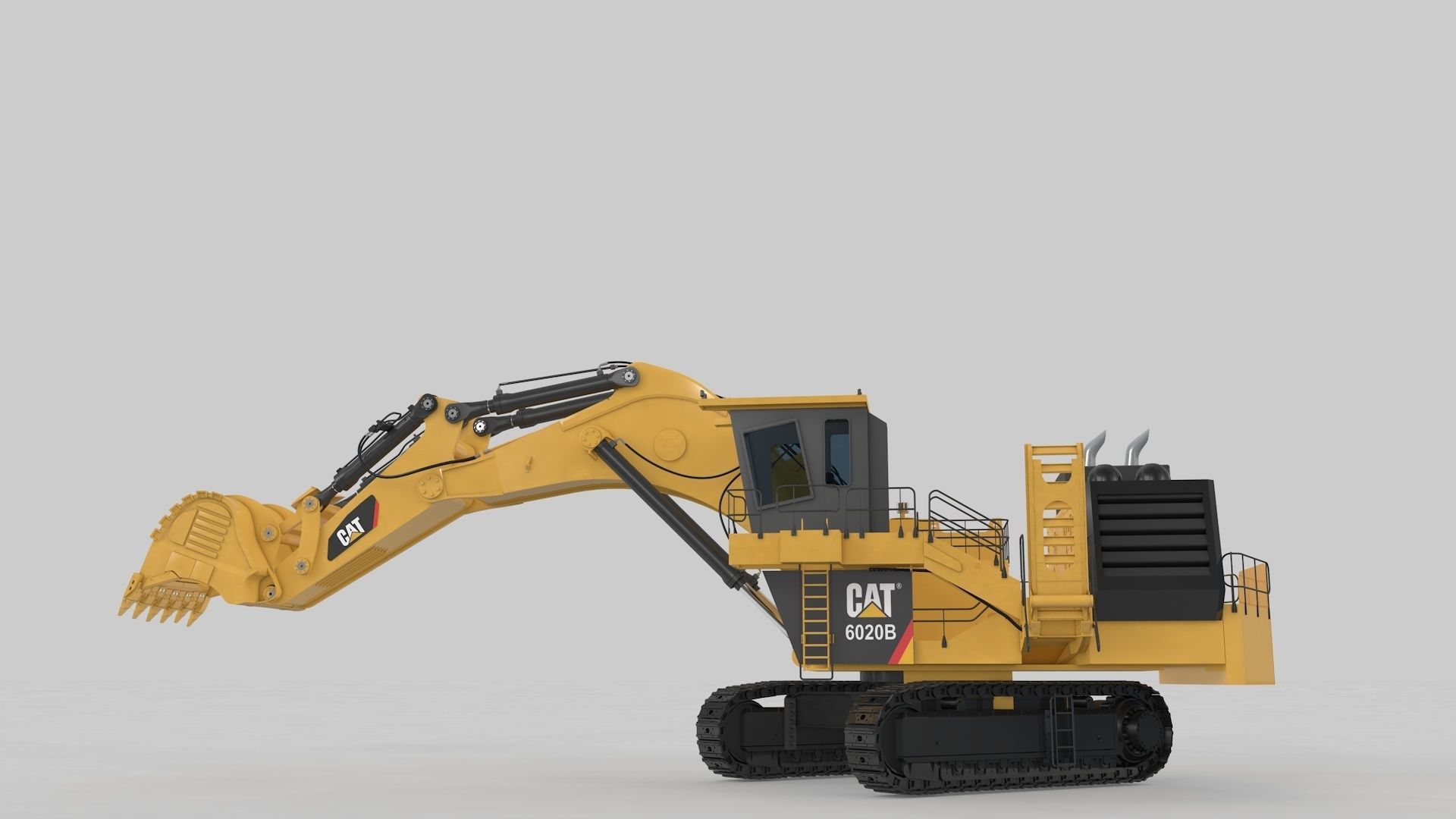 Mining Excavator Rigged 3D model animated rigged | CGTrader