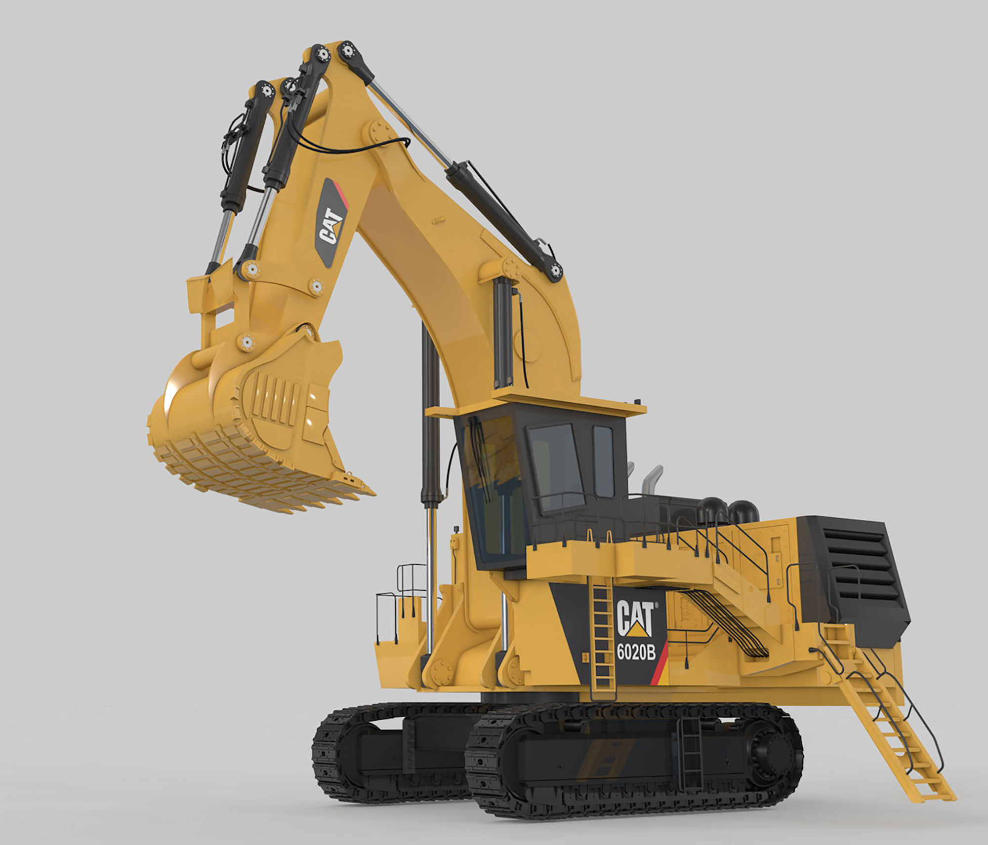 Mining Excavator Rigged 3D model animated rigged | CGTrader