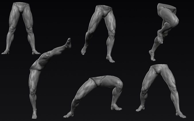 Male Leg Poses 3D Model TurboSquid 1826226 Ubicaciondepersonas cdmx 