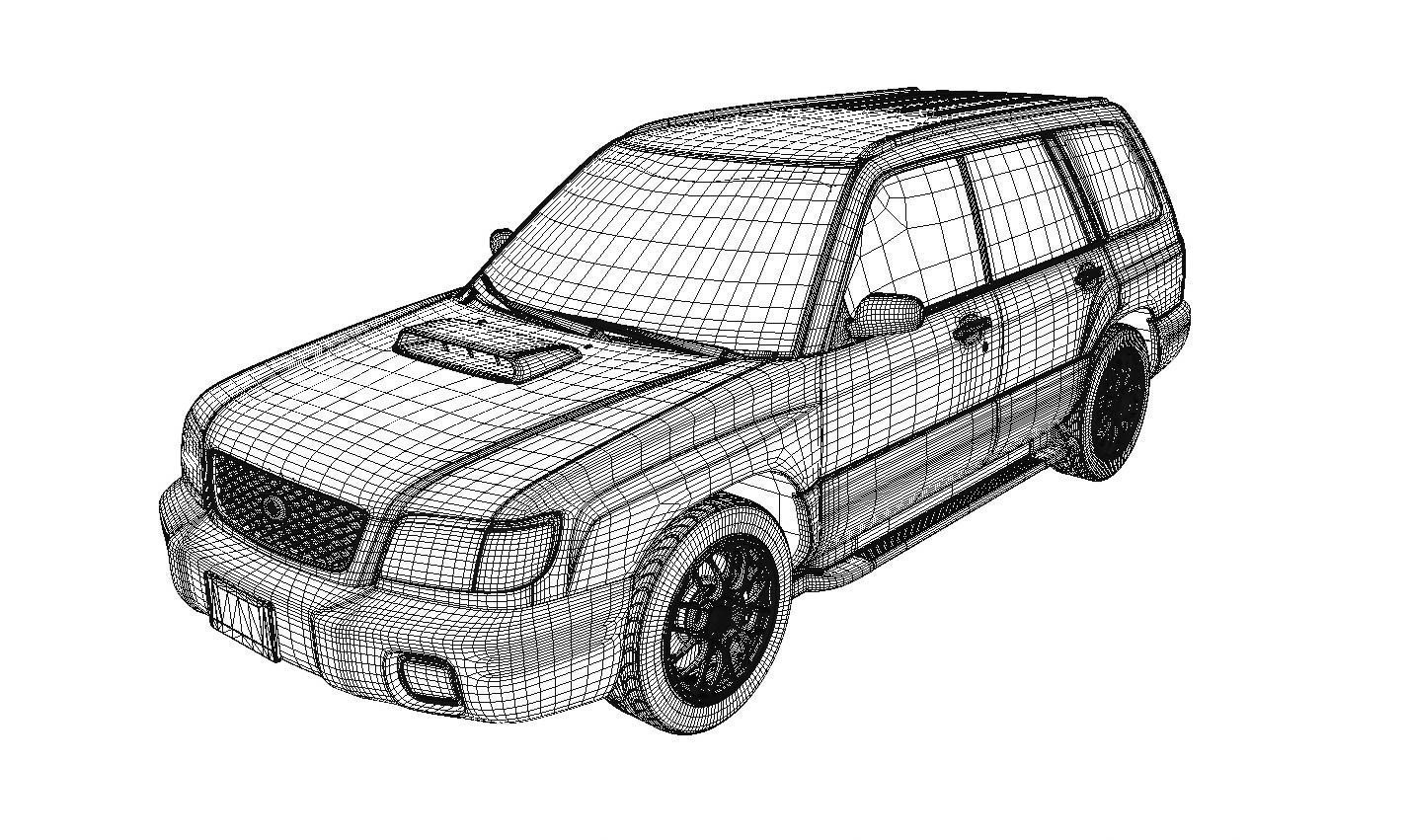 Subaru Forester SF5 S-turbo 2000-2002 3D model 3D model | CGTrader