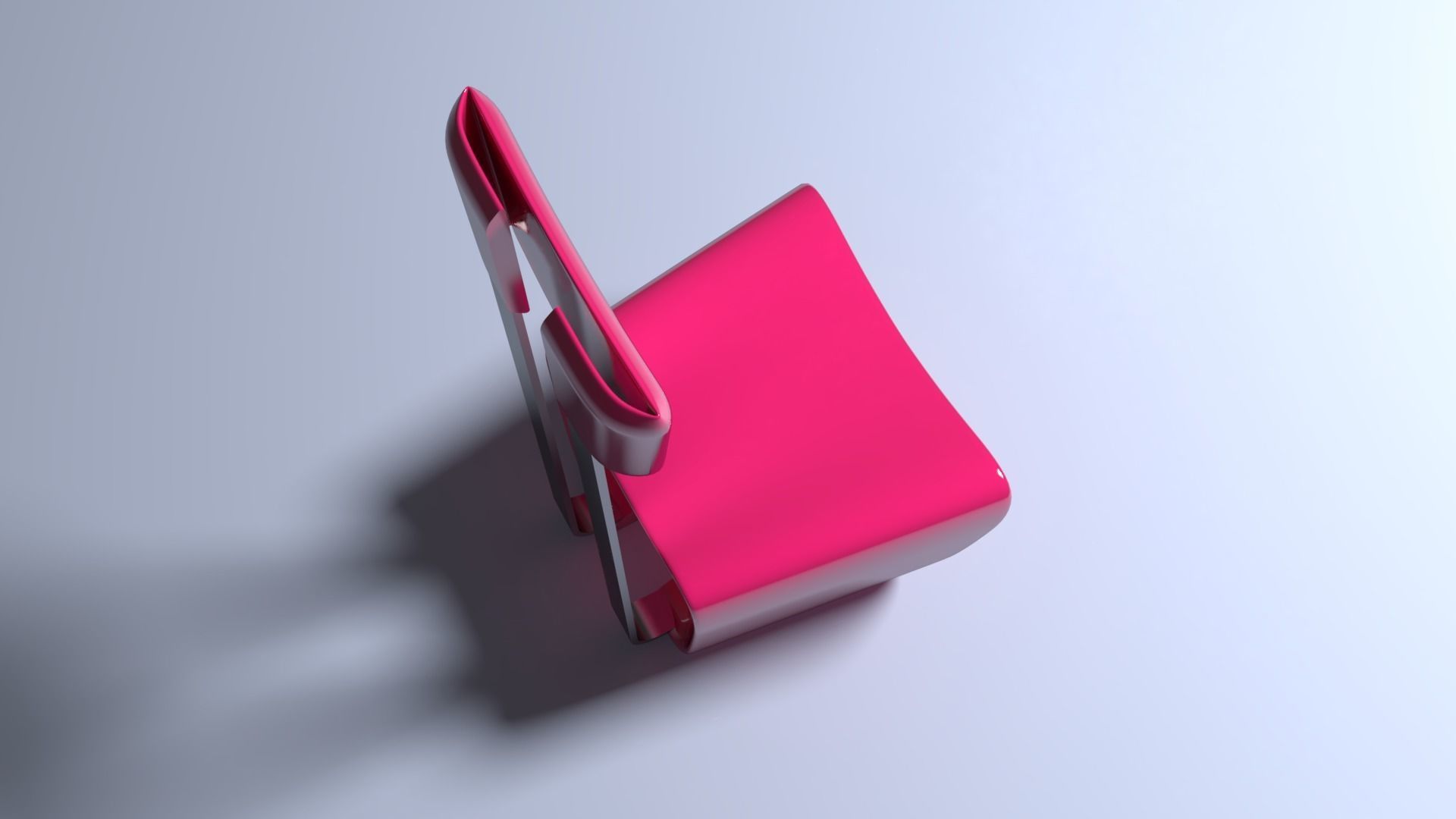 The Link Chair chiny fiberglass and chrome 3D model | CGTrader