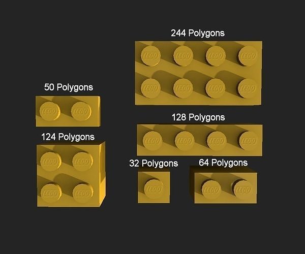 3D model Low-Poly Lego Set of bricks VR / AR / low-poly | CGTrader