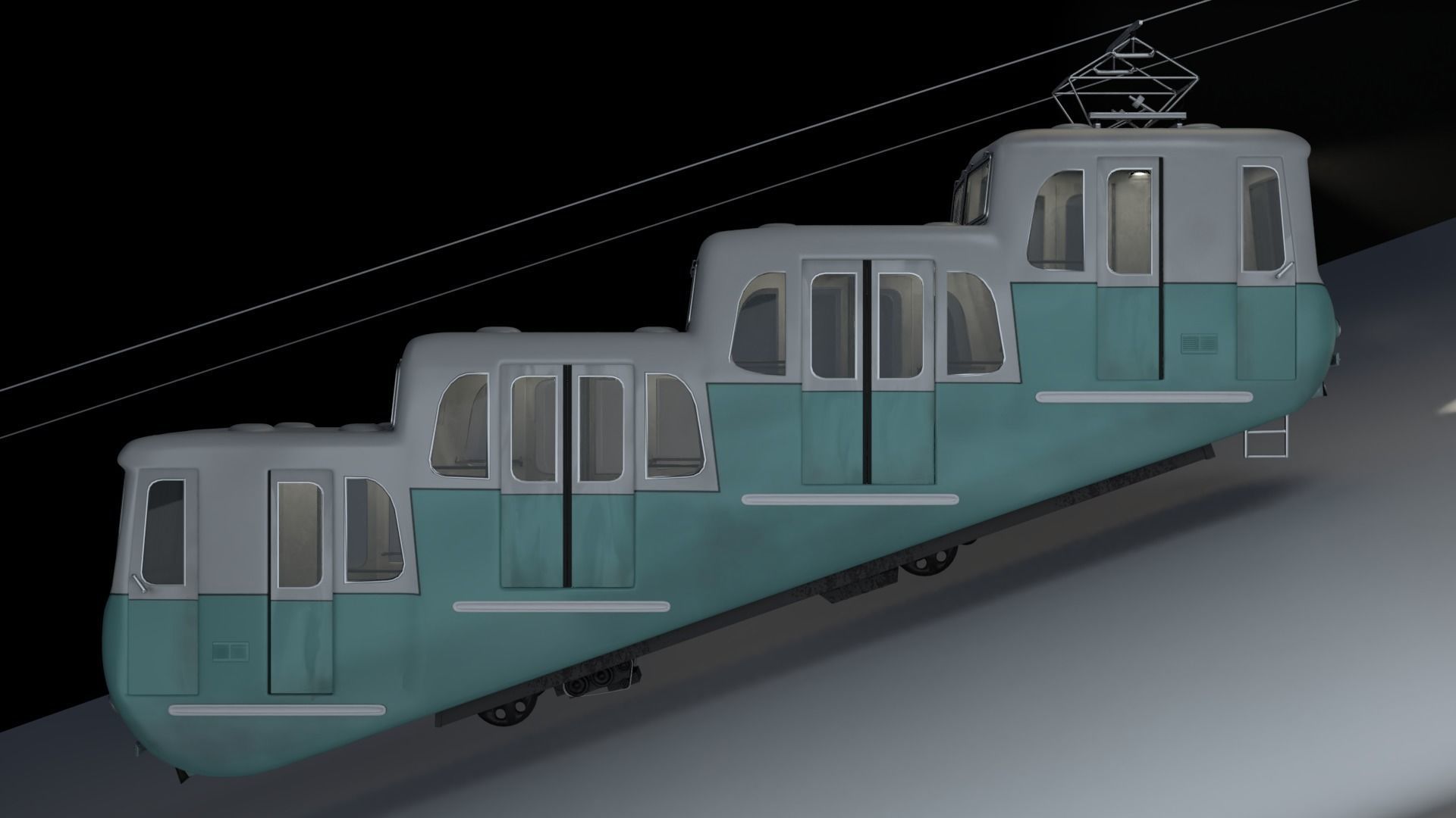 Kyiv Funicular train 1959 3D model | CGTrader