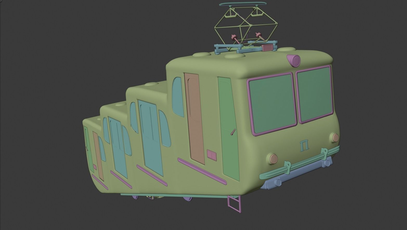 Kyiv Funicular train 1959 3D model | CGTrader