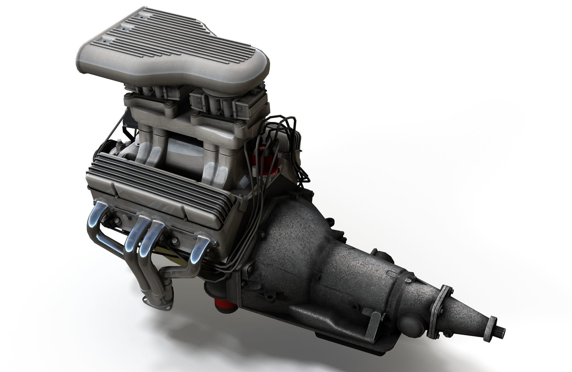 3D model Hot Rod V8 engine VR / AR / low-poly | CGTrader