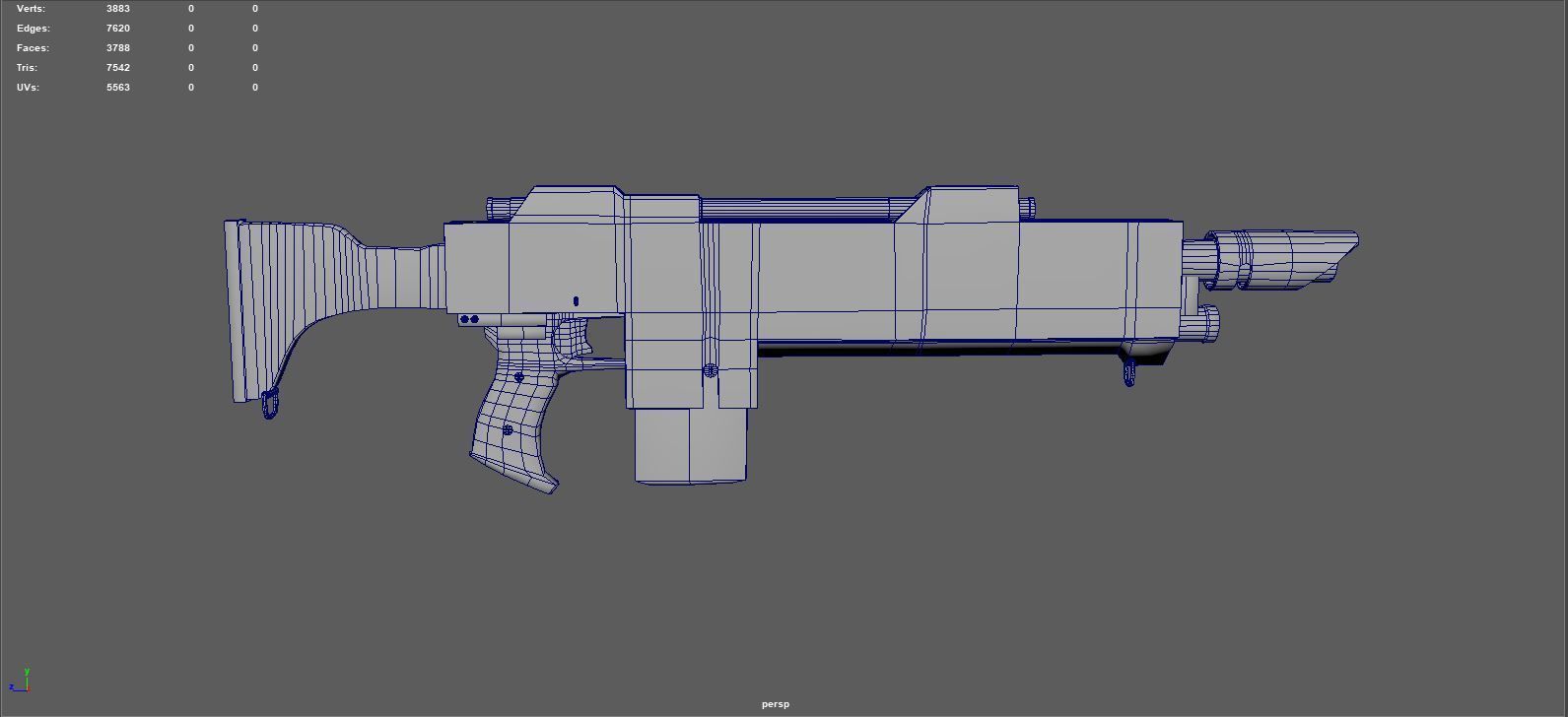 3D model Lasgun VR / AR / low-poly | CGTrader