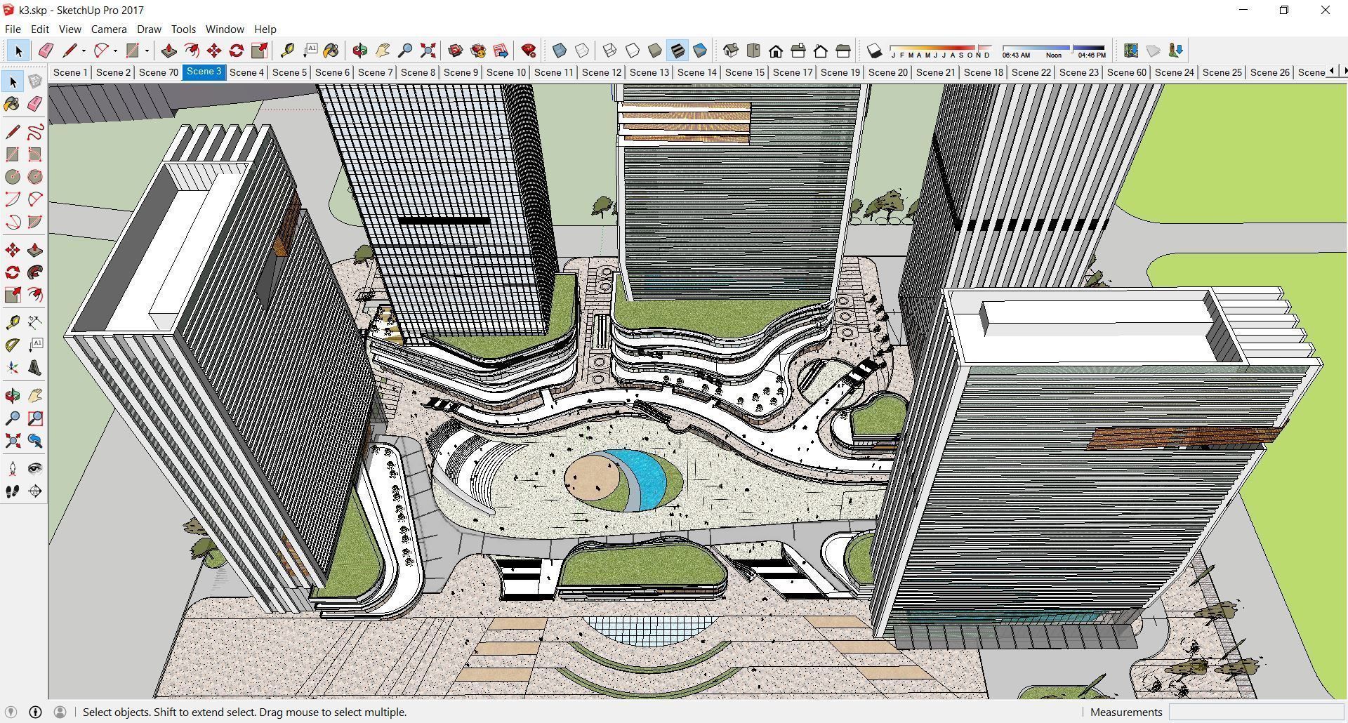 Sketchup - City Commercial Complex k3 3D | CGTrader