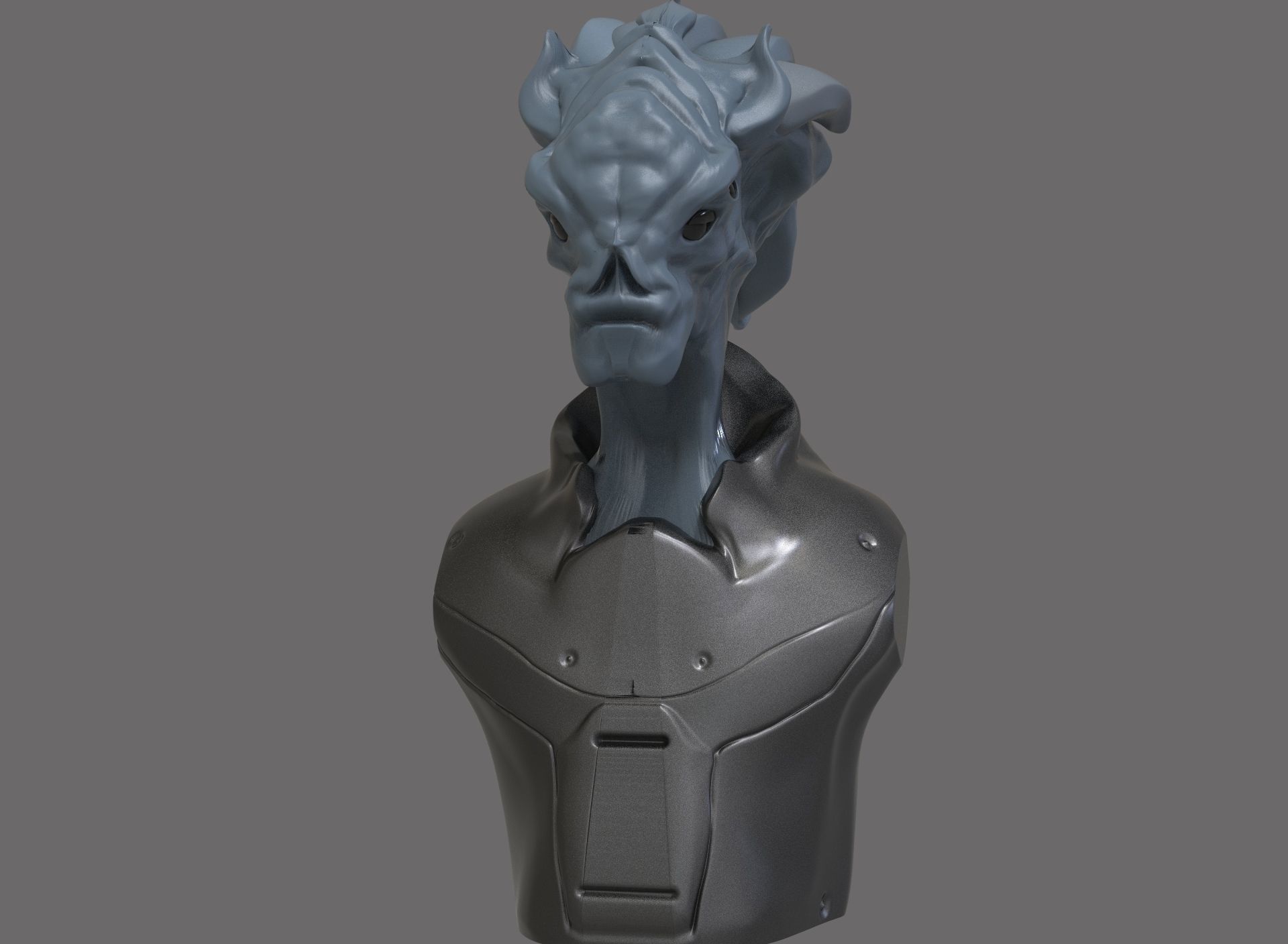 Alien Bust 3D model 3D printable | CGTrader