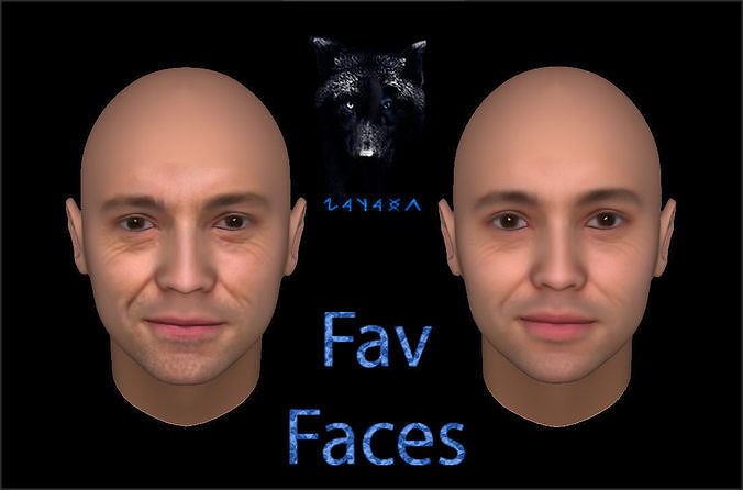 HughJ FavFaces 3D model | CGTrader