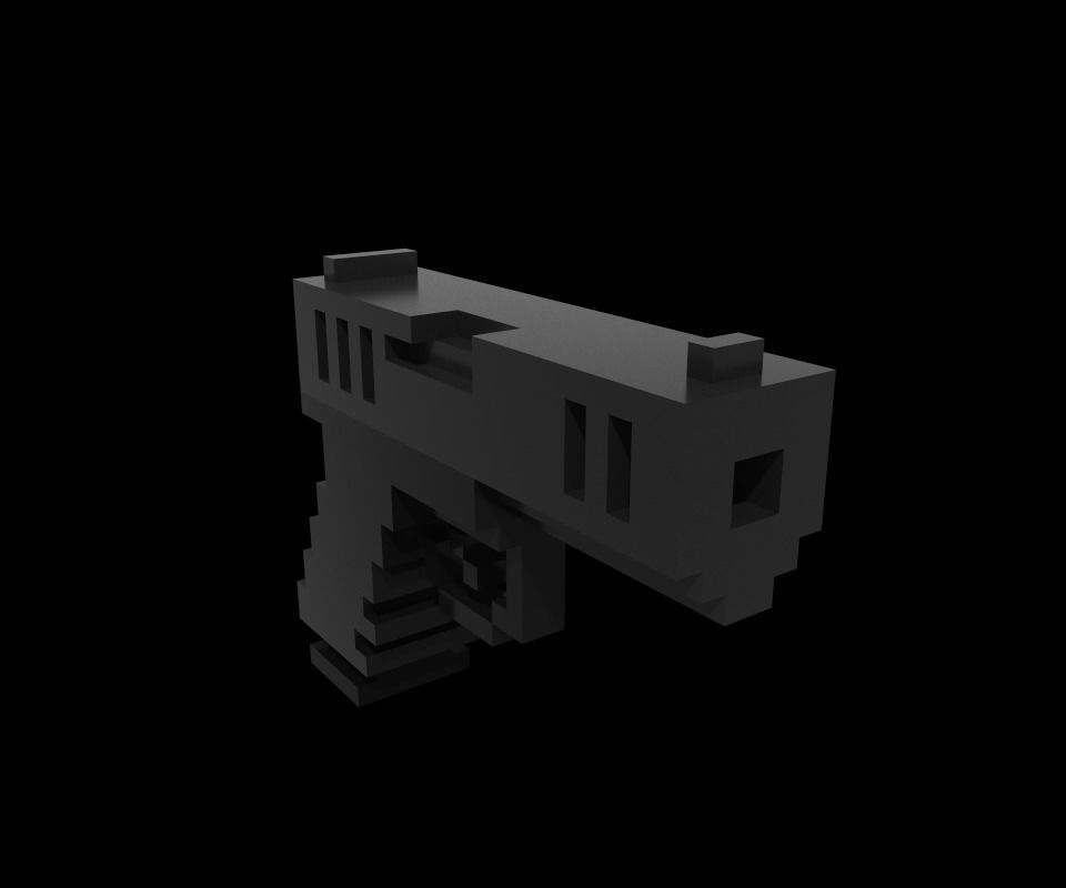 3D model Voxel Gun Glock VR / AR / low-poly | CGTrader