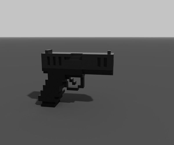 3D model Voxel Gun Glock VR / AR / low-poly | CGTrader