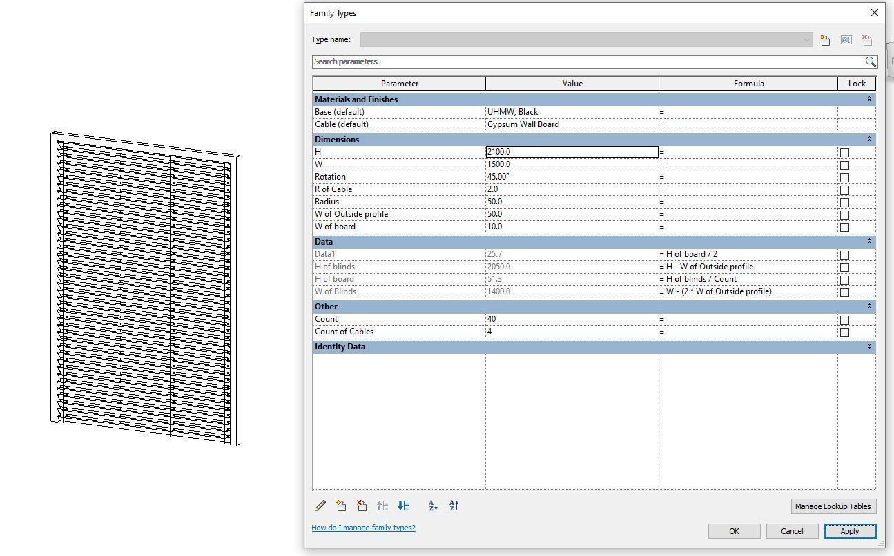 3D model Roller Blinds - Full parametric Revit Family VR / AR / low ...