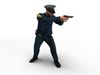 policeman gun in hand ready to shoot 3D model | CGTrader