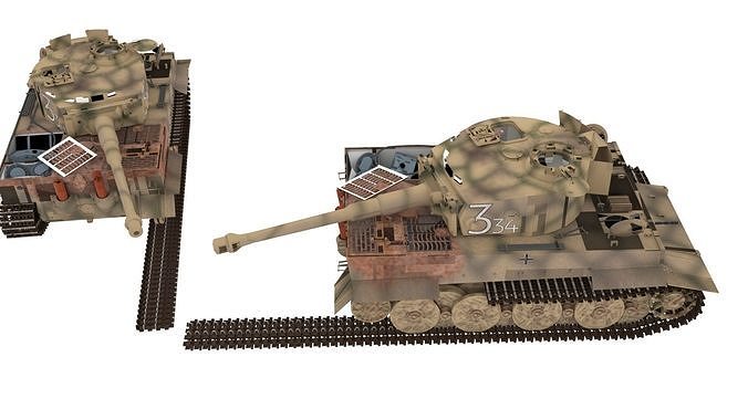 3D model world war II Tiger I tank VR / AR / low-poly | CGTrader