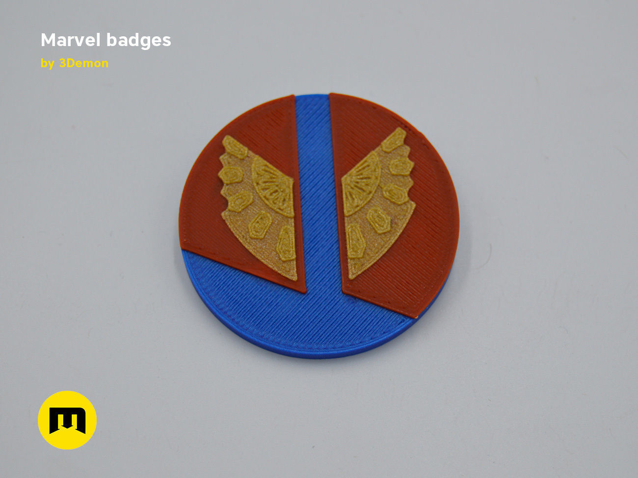 Marvel Badge Designs With Colors 3D model 3D printable | CGTrader