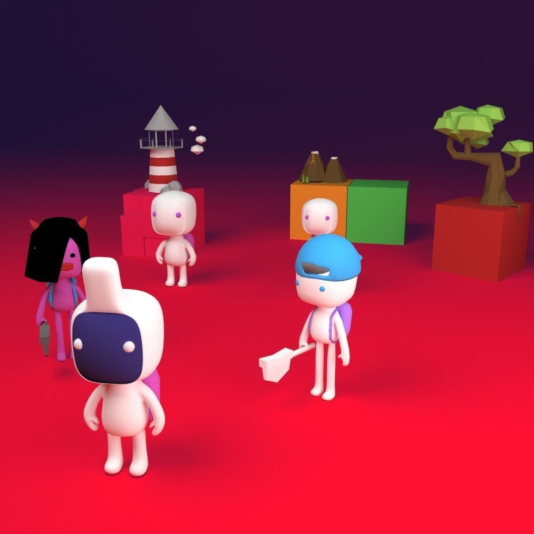 cartoon mobile game concept 3D model | CGTrader