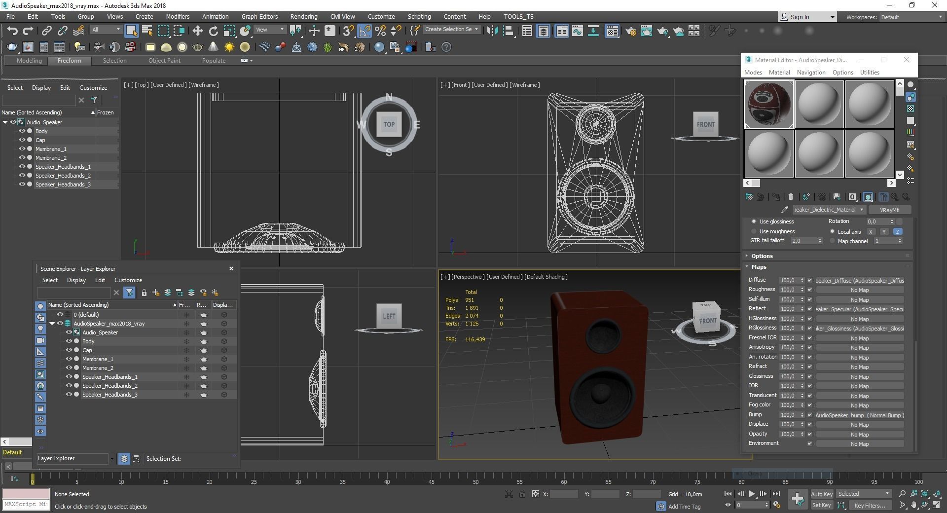 3D model Audio Speaker VR / AR / low-poly | CGTrader