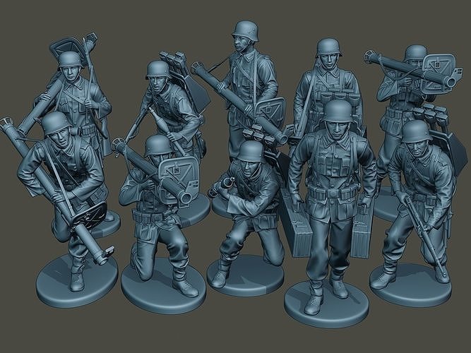German soldiers ww2 G4 Pack1 3D Model Collection | CGTrader