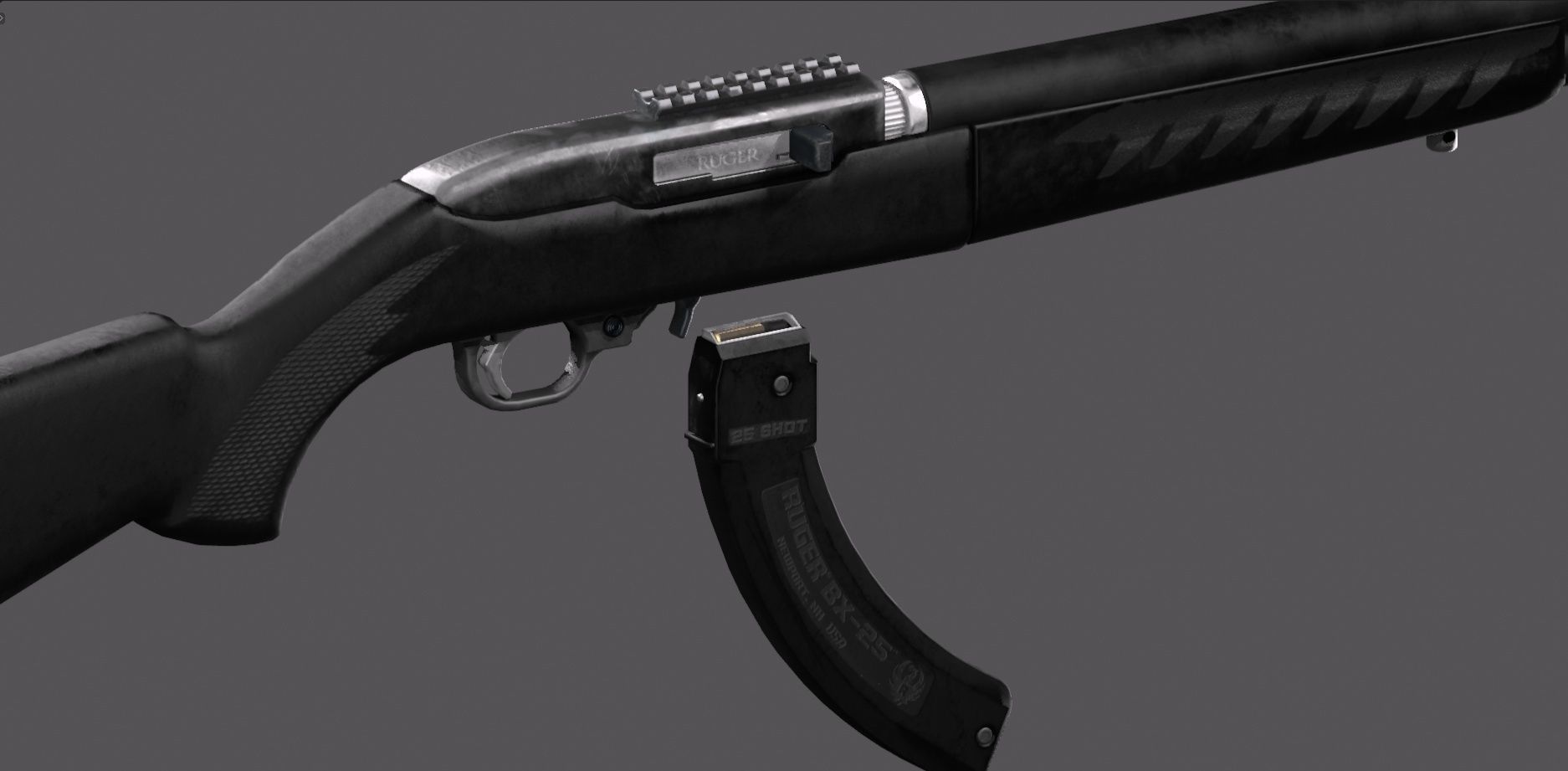 3D model Ruger 10 22 Silent-SR ISB VR / AR / low-poly | CGTrader