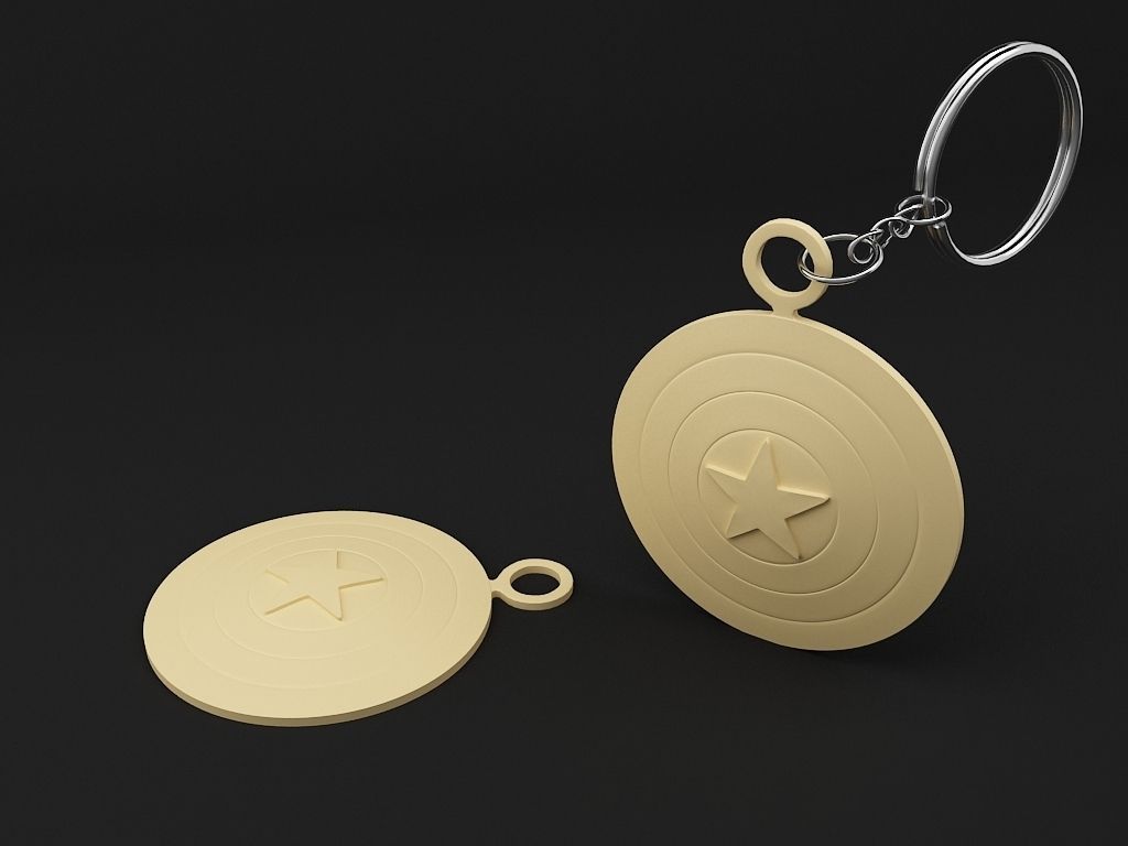 Shield Key chain 3D model 3D printable | CGTrader