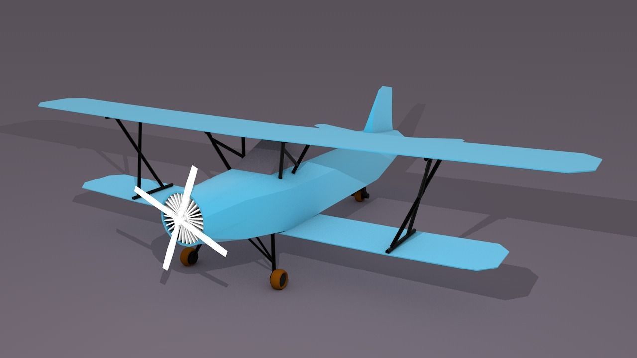 Low Poly Aircraft 3D model | CGTrader