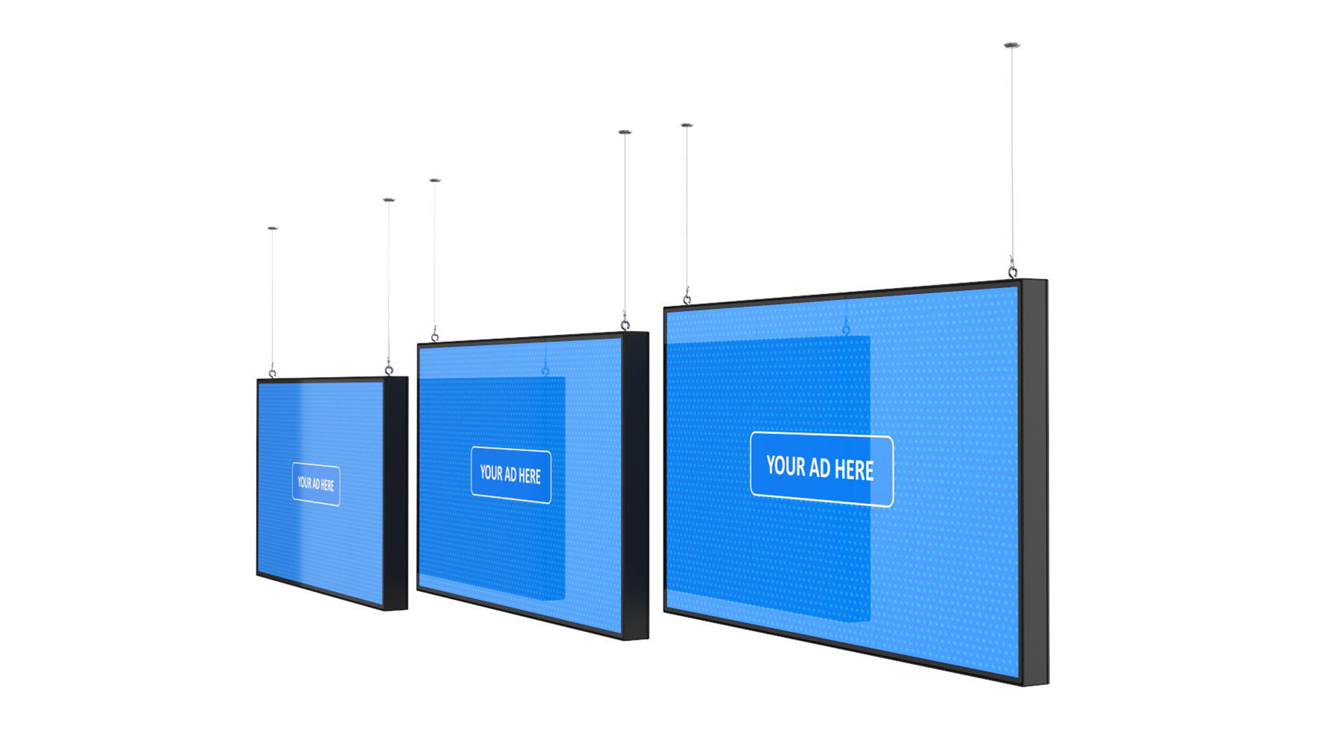 Digital Panel Horizontal Collection 3D model | CGTrader