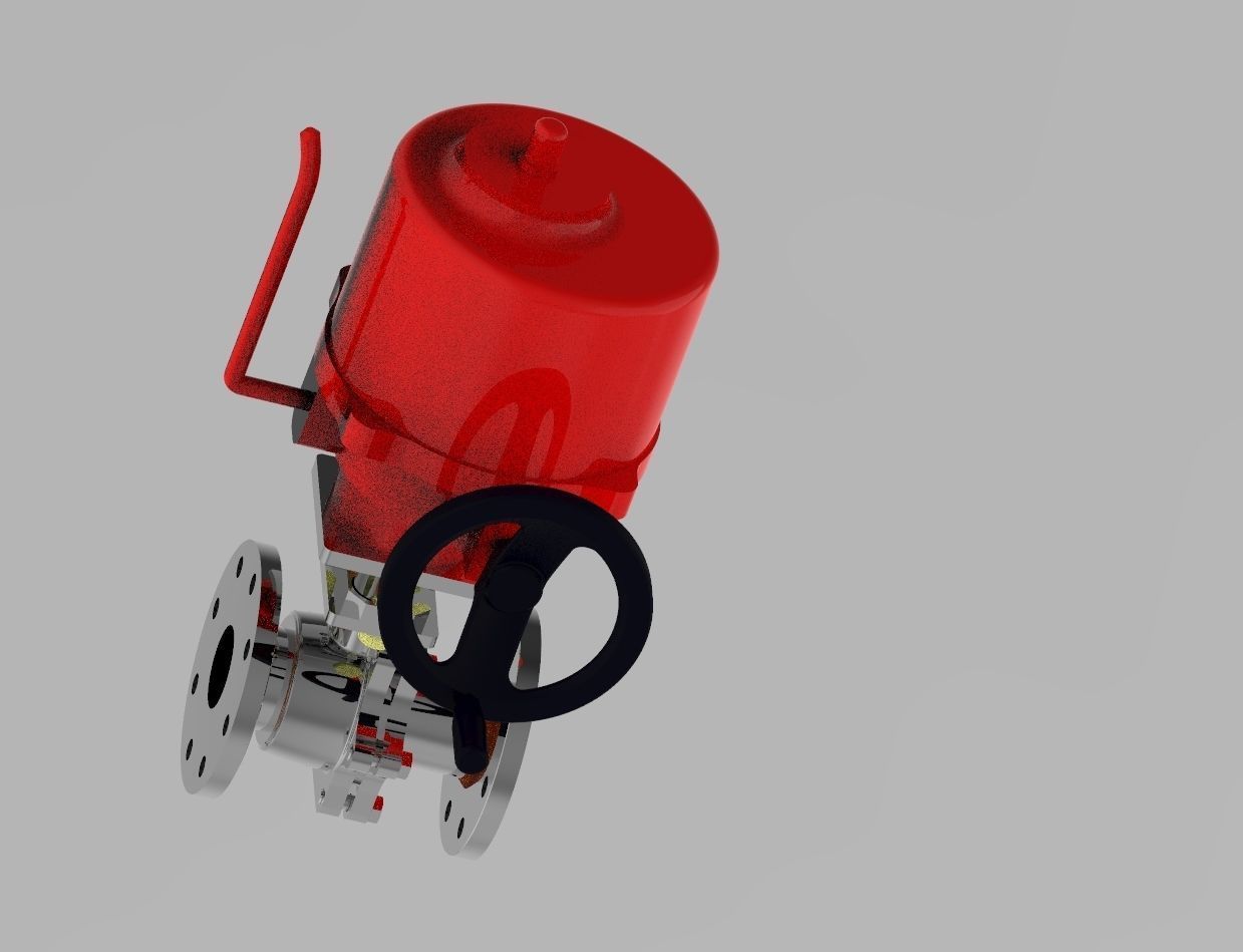 HQ Series Quarter-turn Electric Actuator Valve 3D model | CGTrader