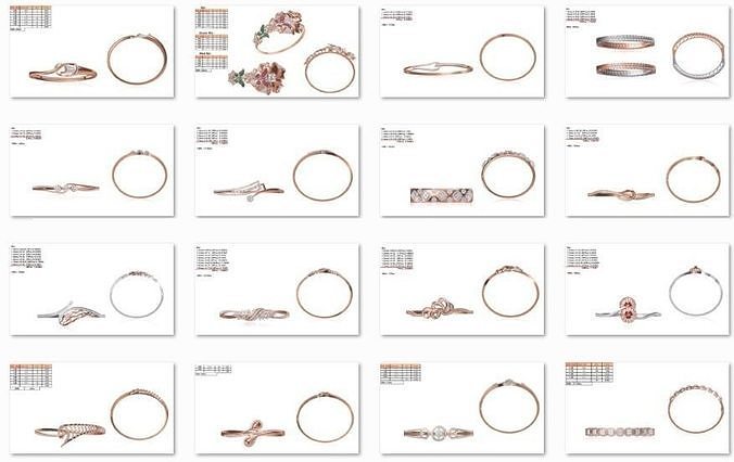 118 ladies Bangles jcd jewelcad render details 3D model 3D printable ...