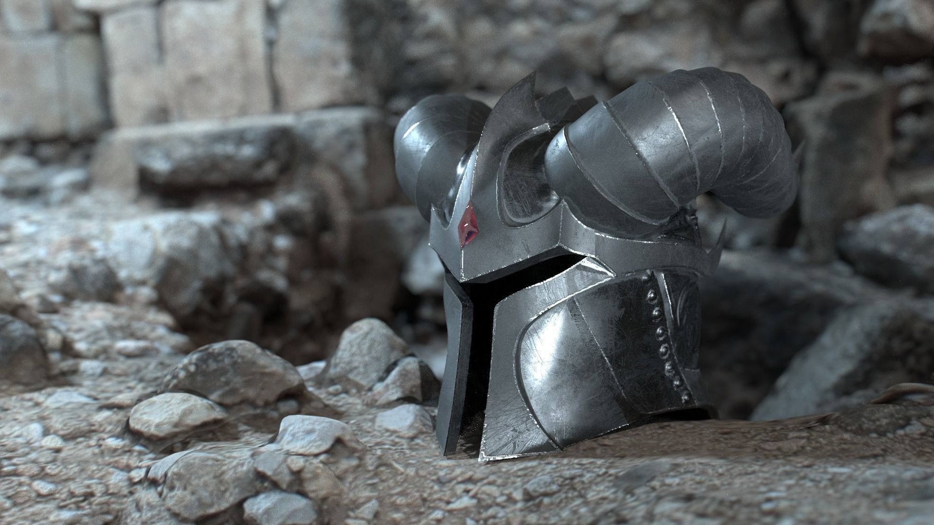 Dead knight helmet 3D model | CGTrader