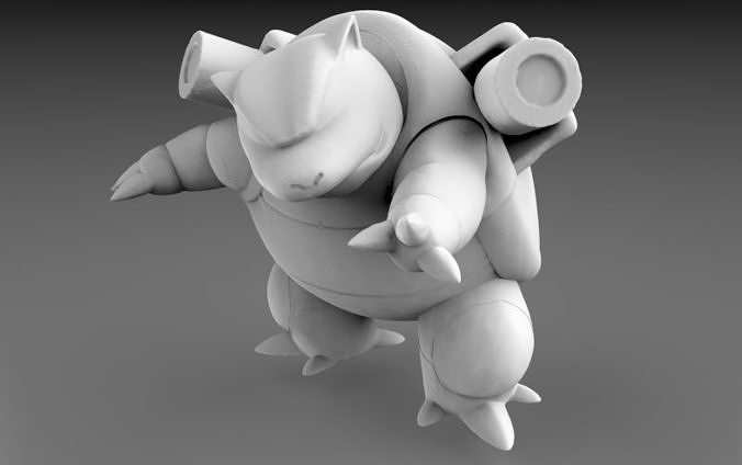 POKEMON - HIGH RES - 009 BLASTOISE 3D model | CGTrader