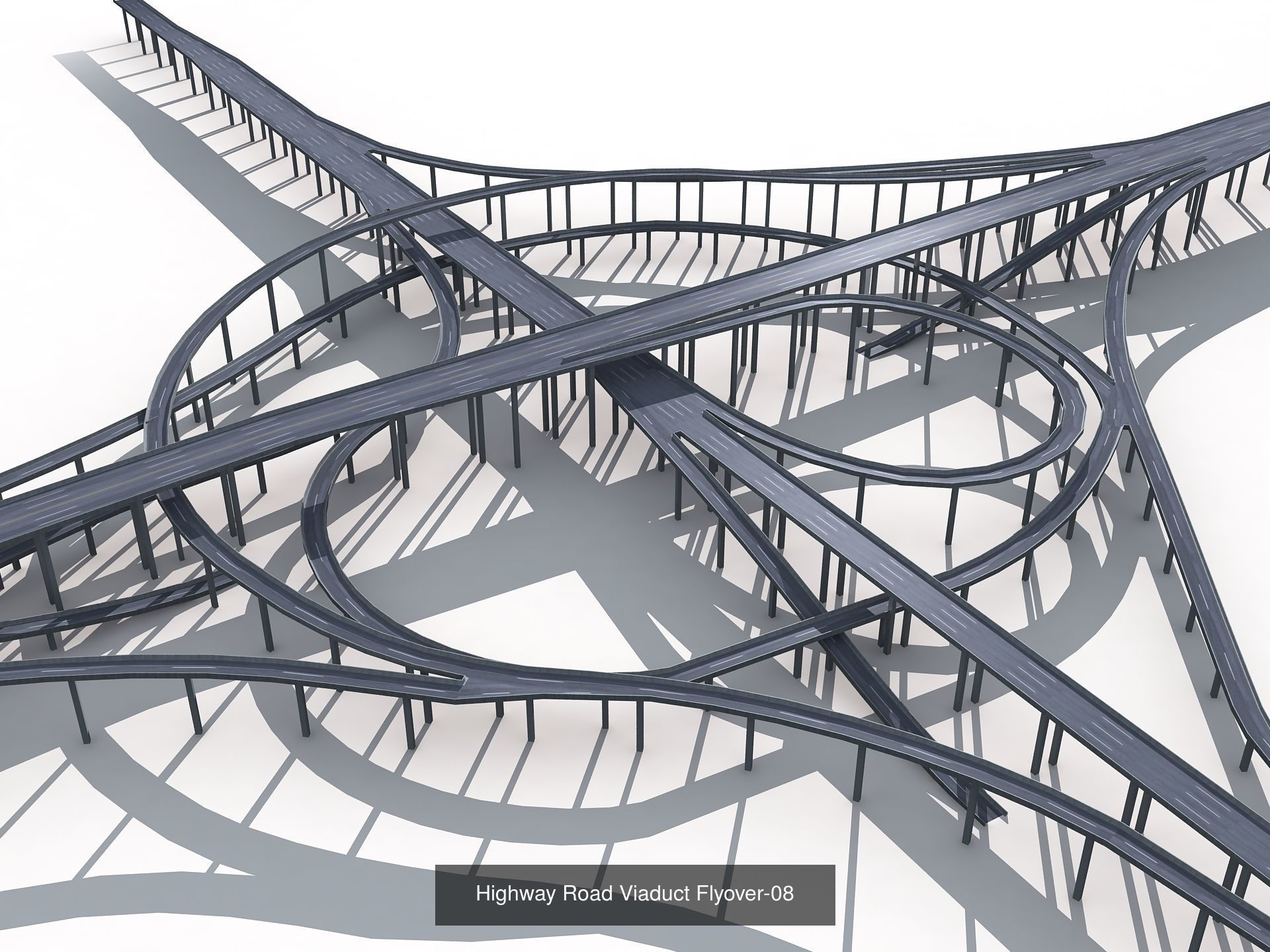 Highway Road Viaduct Flyover 3D Model Collection | CGTrader