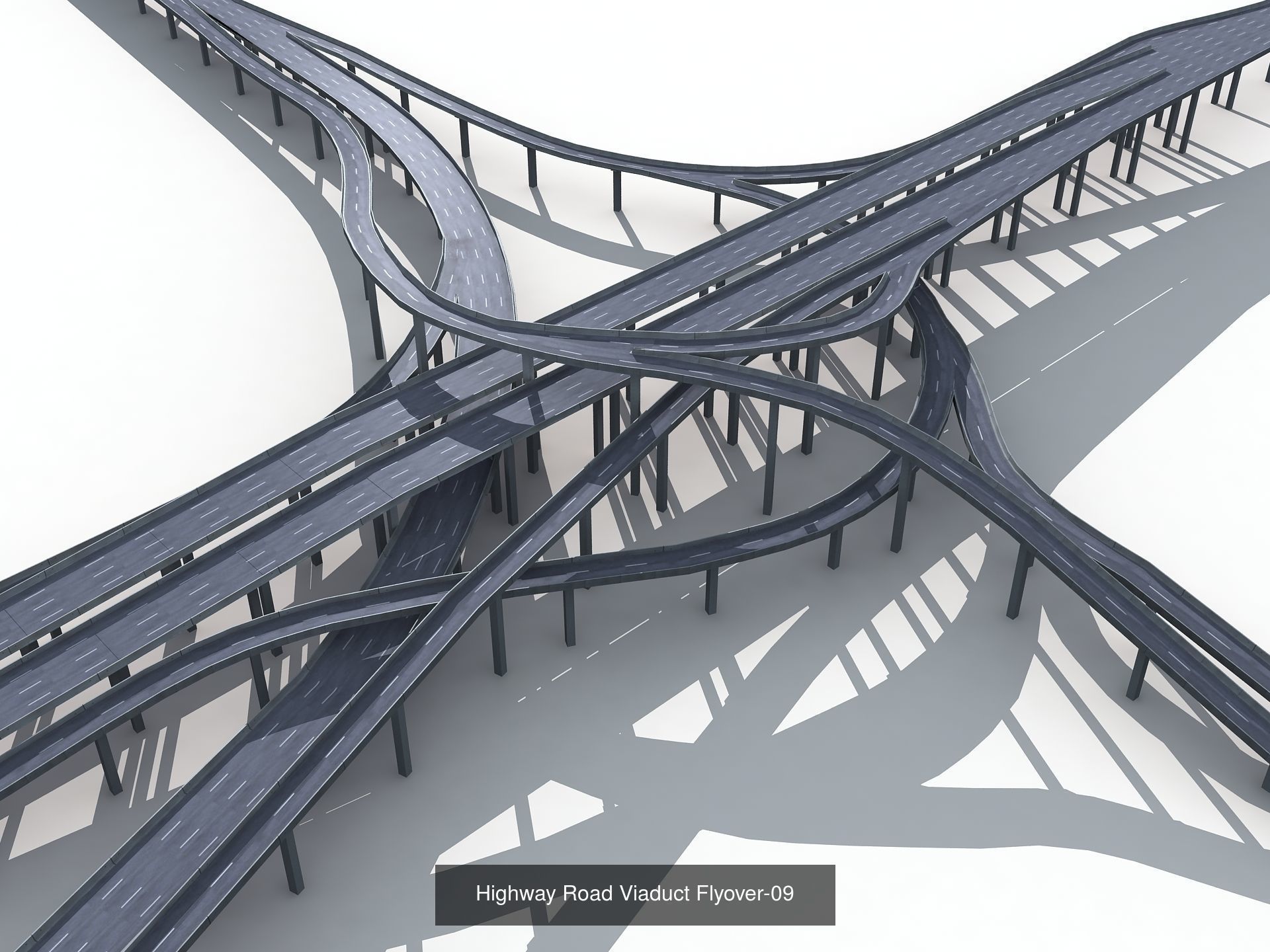 Highway Road Viaduct Flyover 3D Model Collection | CGTrader